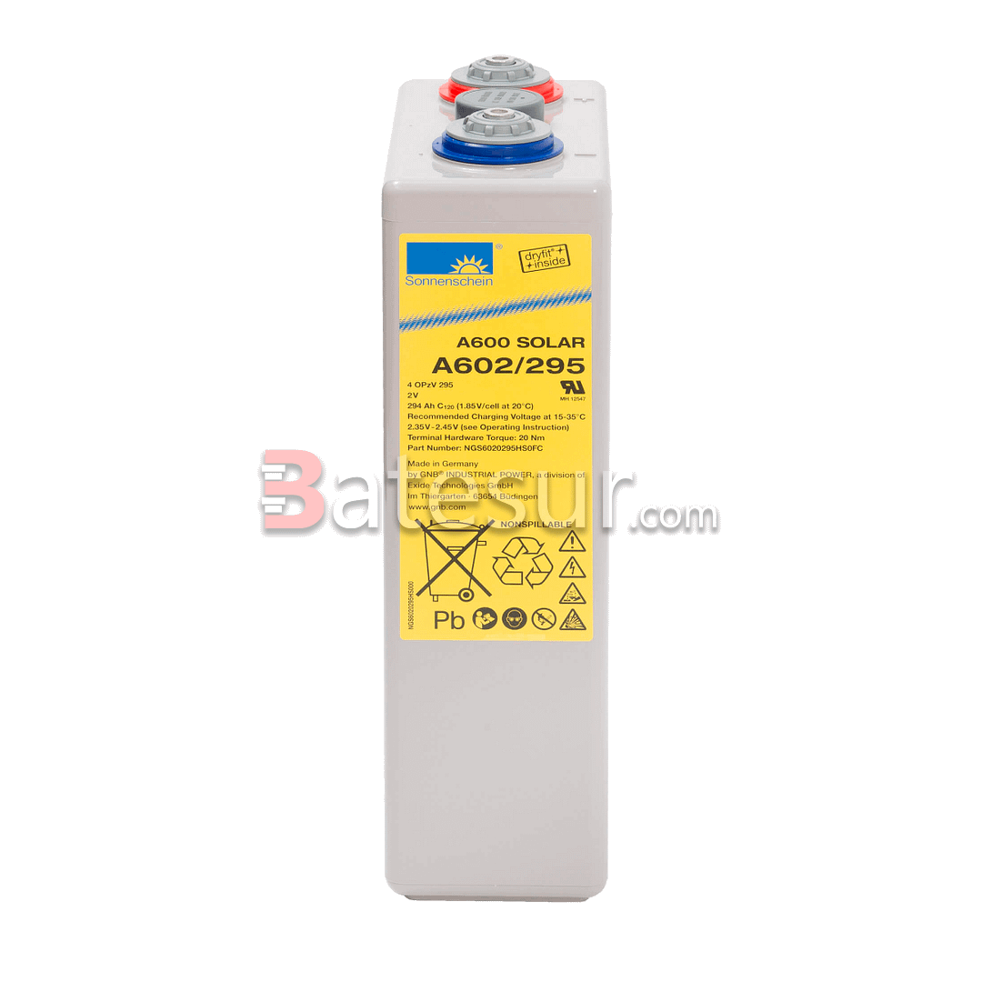 Batería estacionaria GEL Sonnenschein A602/295 Solar 2V - 294Ah | A602 ...