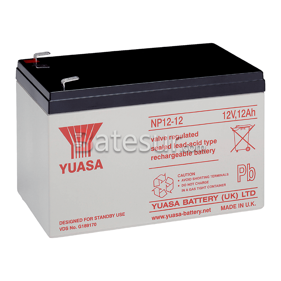 YUASA NP12-12 - Batería AGM - 12V 12Ah - F1 | Batesur.com