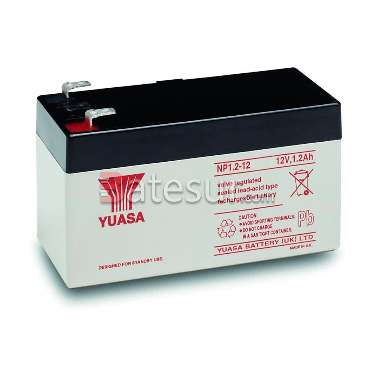 YUASA NP1.2-12 Batería AGM YUASA NP1.2-12 - 12V 1.2Ah - F1 | Batesur.com