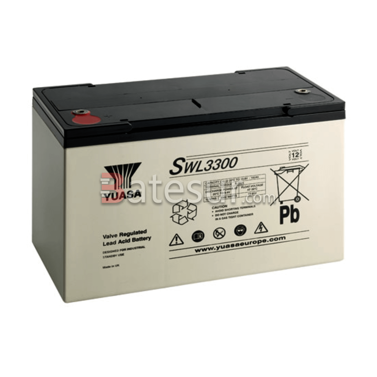 YUASA SWL3300 - Batería AGM SAI 12V 110Ah - M5-F | Batesur.com